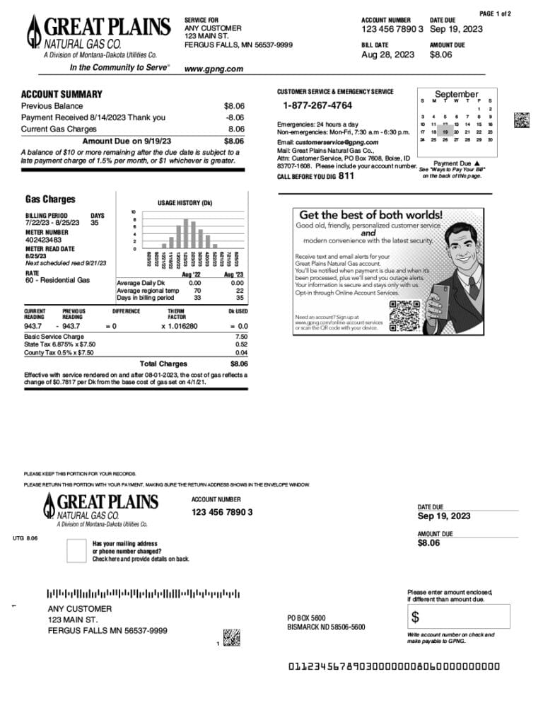 Understanding Your Bill - Great Plains Natural Gas Company